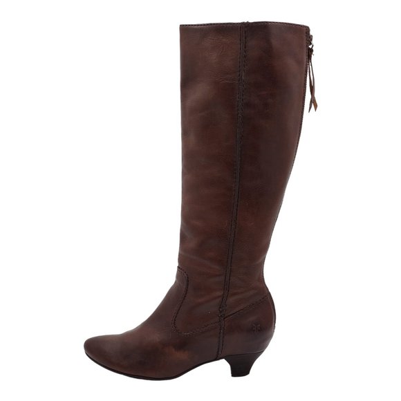Frye | Shoes | Frye Steffi 76495 Back Zip Tall Boots Women Brown | Poshmark